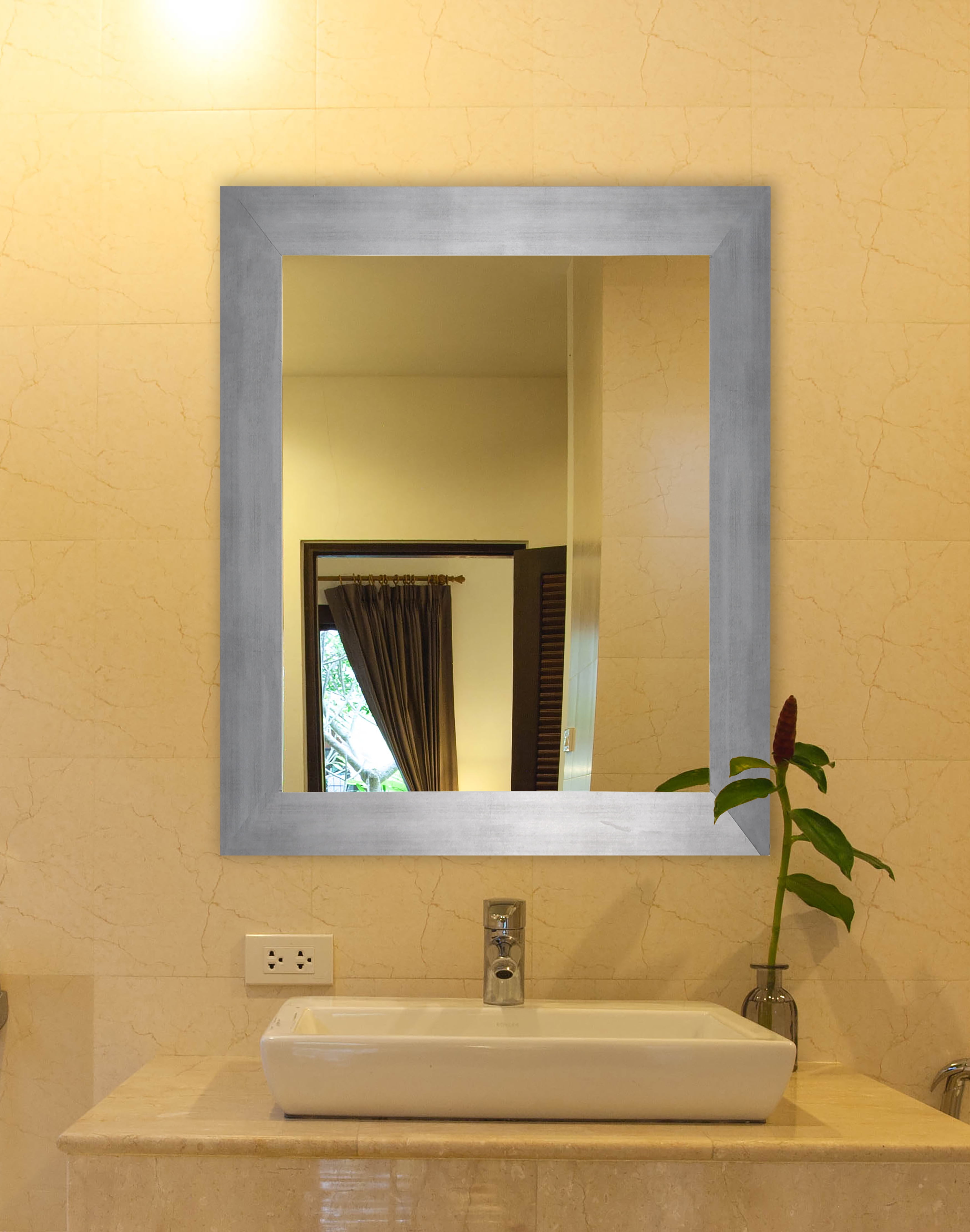 Rayne Wide 33 X 54 MATTE SILVER Mirror - Walmart.com