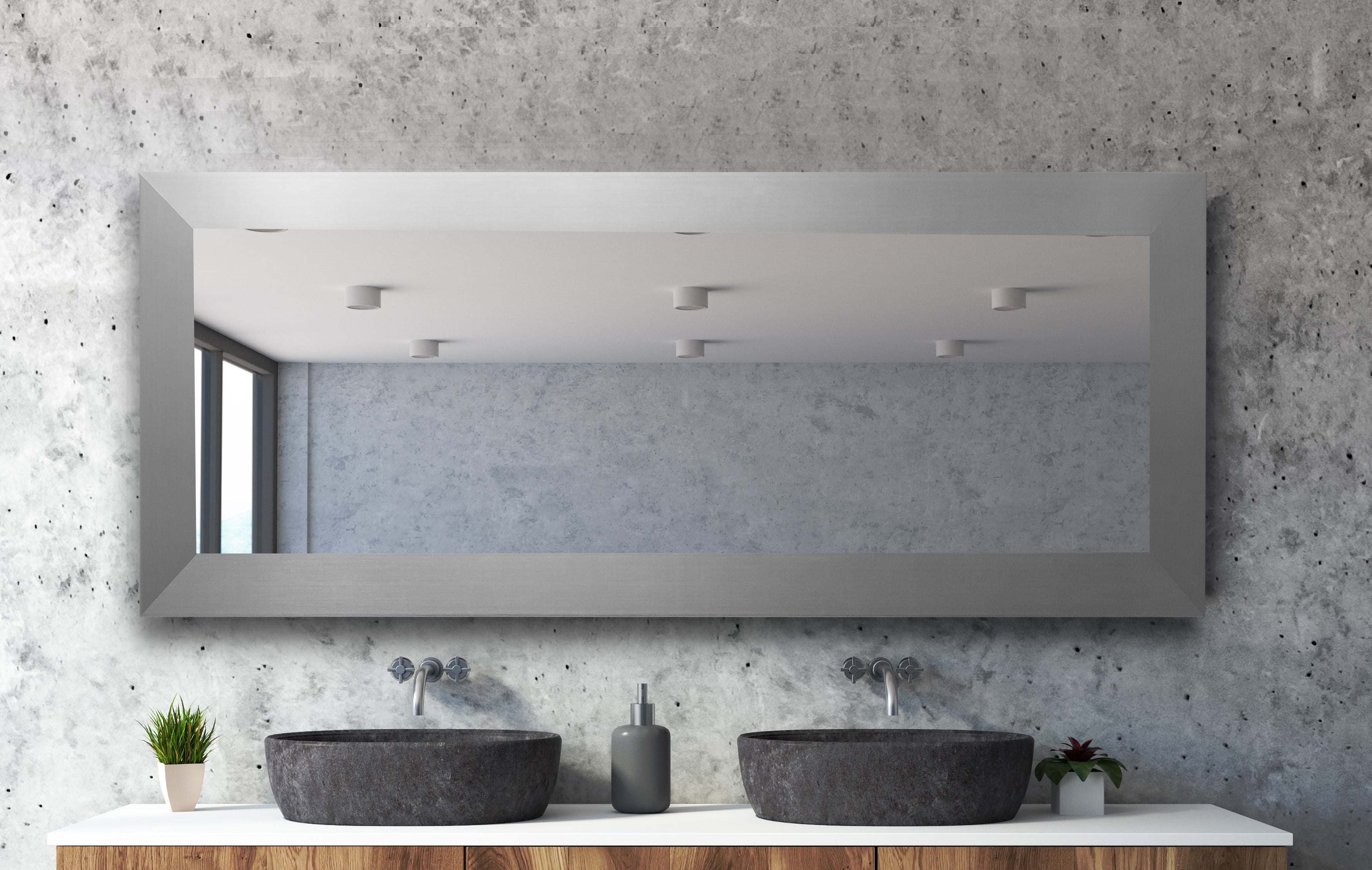 Rayne Wide 33 X 54 Silver Mirror - Walmart.com