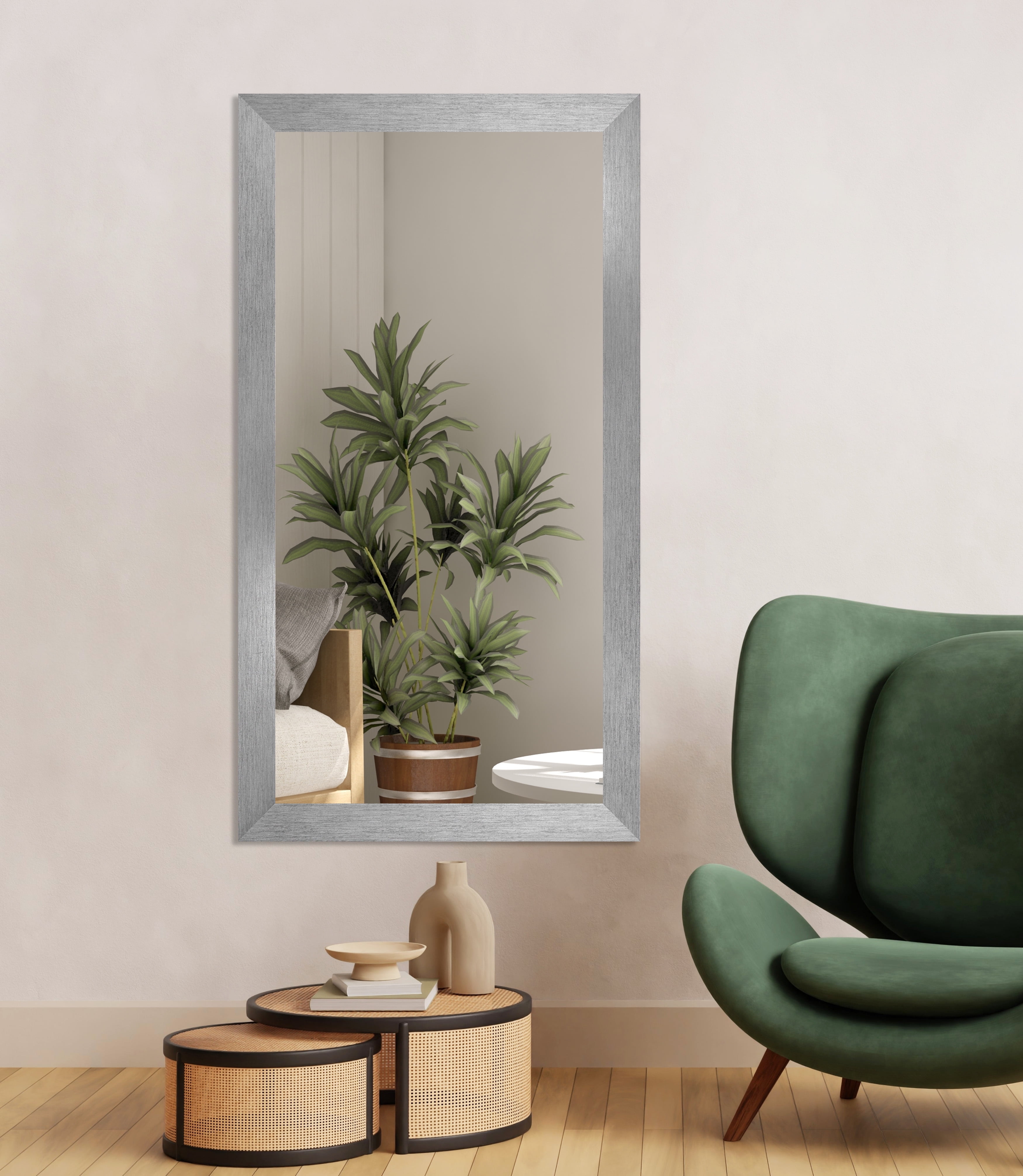 Rayne Wide 33 X 68 BRUSHED SILVER Mirror - Walmart.com