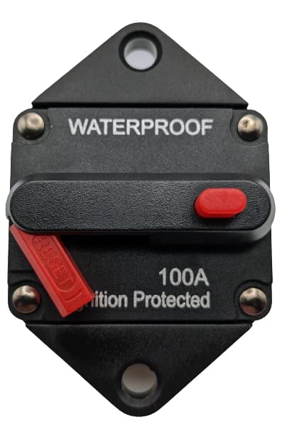 Rayne's World 100 Amp 12V-48V DC Waterproof Panel Mount Circuit Breaker ...