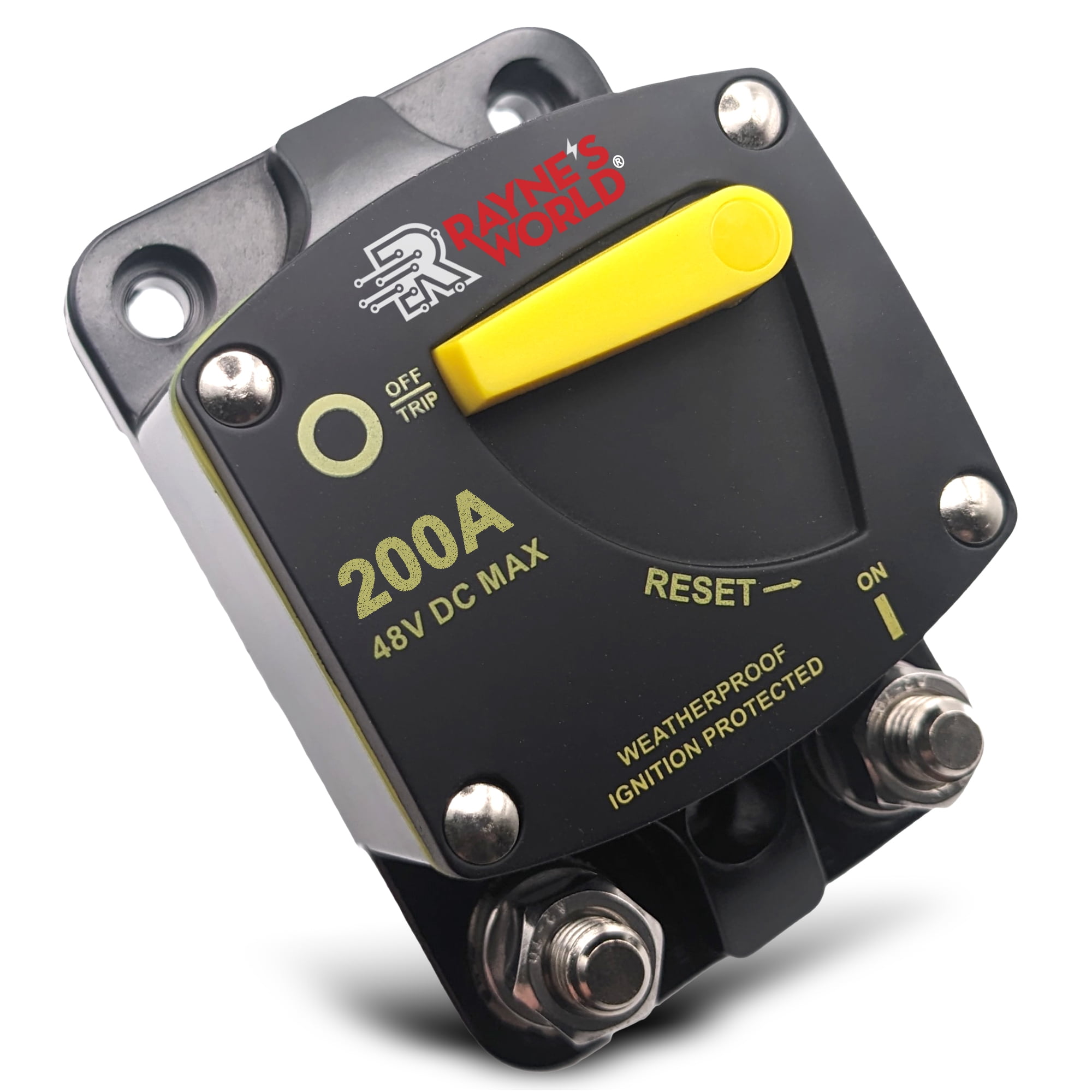 Rayne's World 200 Amp Heavy Duty Circuit Breaker Manual Reset DC 12-48V ...