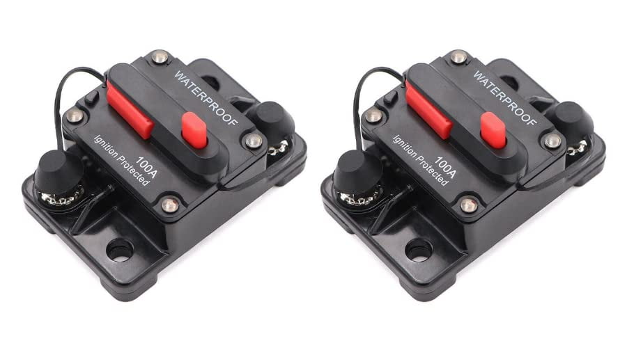 Rayne's World 2 PACK 100 Amp 12V-48V DC Waterproof Circuit Breaker ...