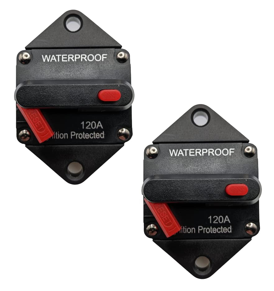 Rayne's World 2 PACK 120 Amp 12V-48V DC Waterproof Panel Mount Circuit ...