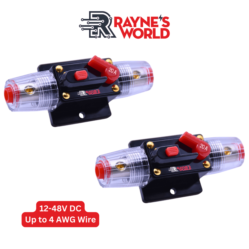 Rayne's World 20 Amp 12V-48V DC Inline Waterproof Circuit Breaker ...