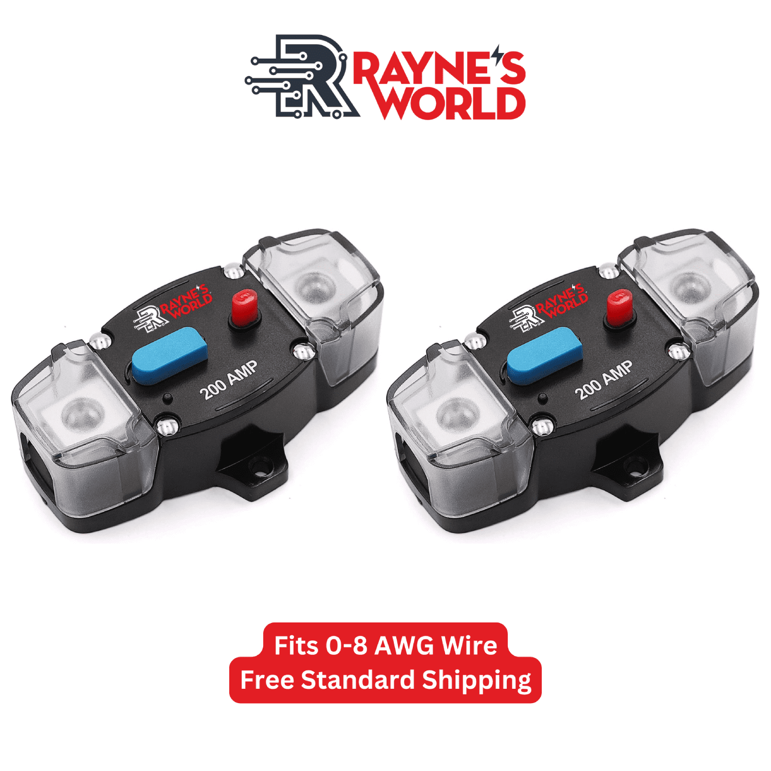 Rayne's World 2 PACK 200 Amp 12V-48V DC Inline Circuit Breaker with ...