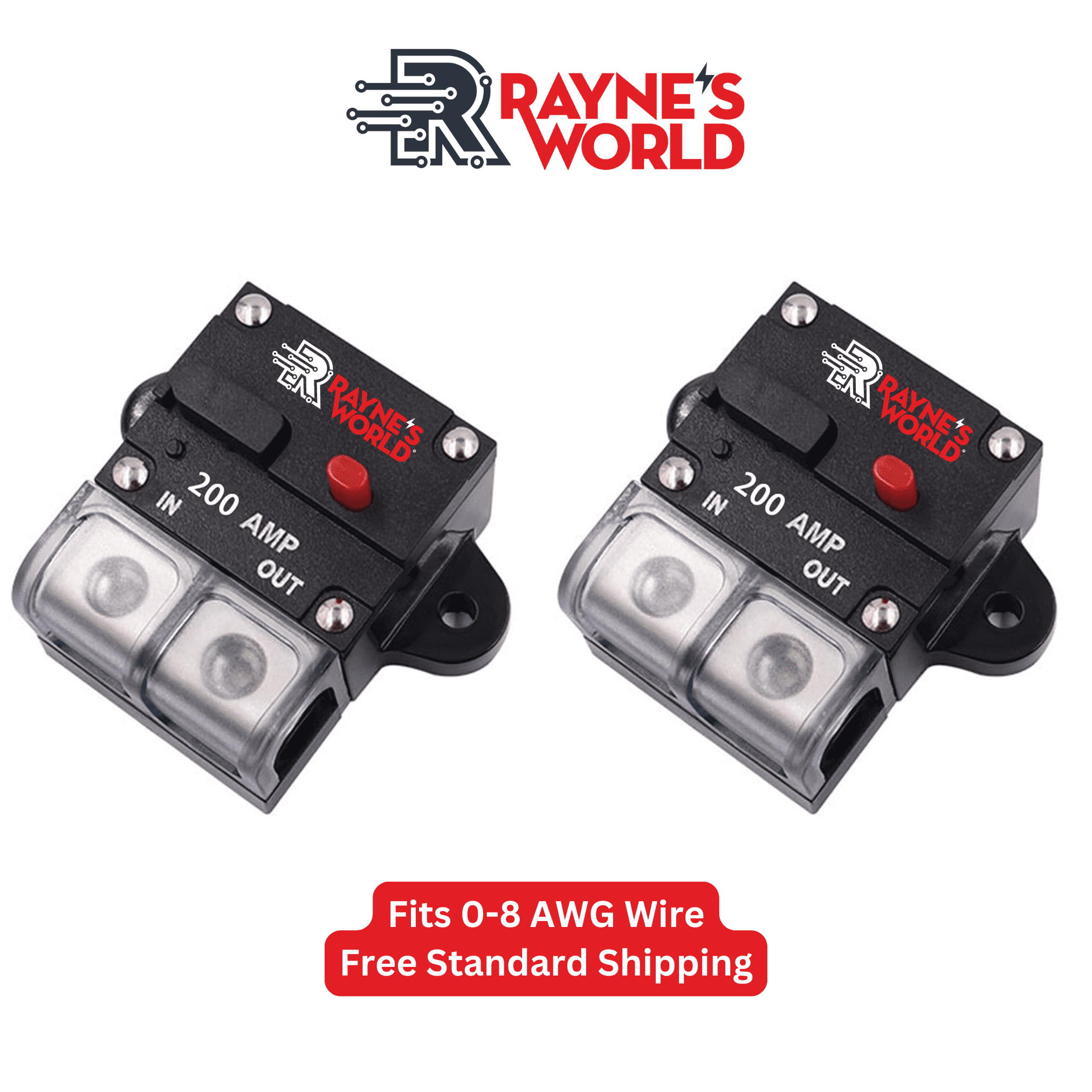 Rayne's World 2 PACK 200 Amp 12V-48V DC Inline Circuit Breaker with ...