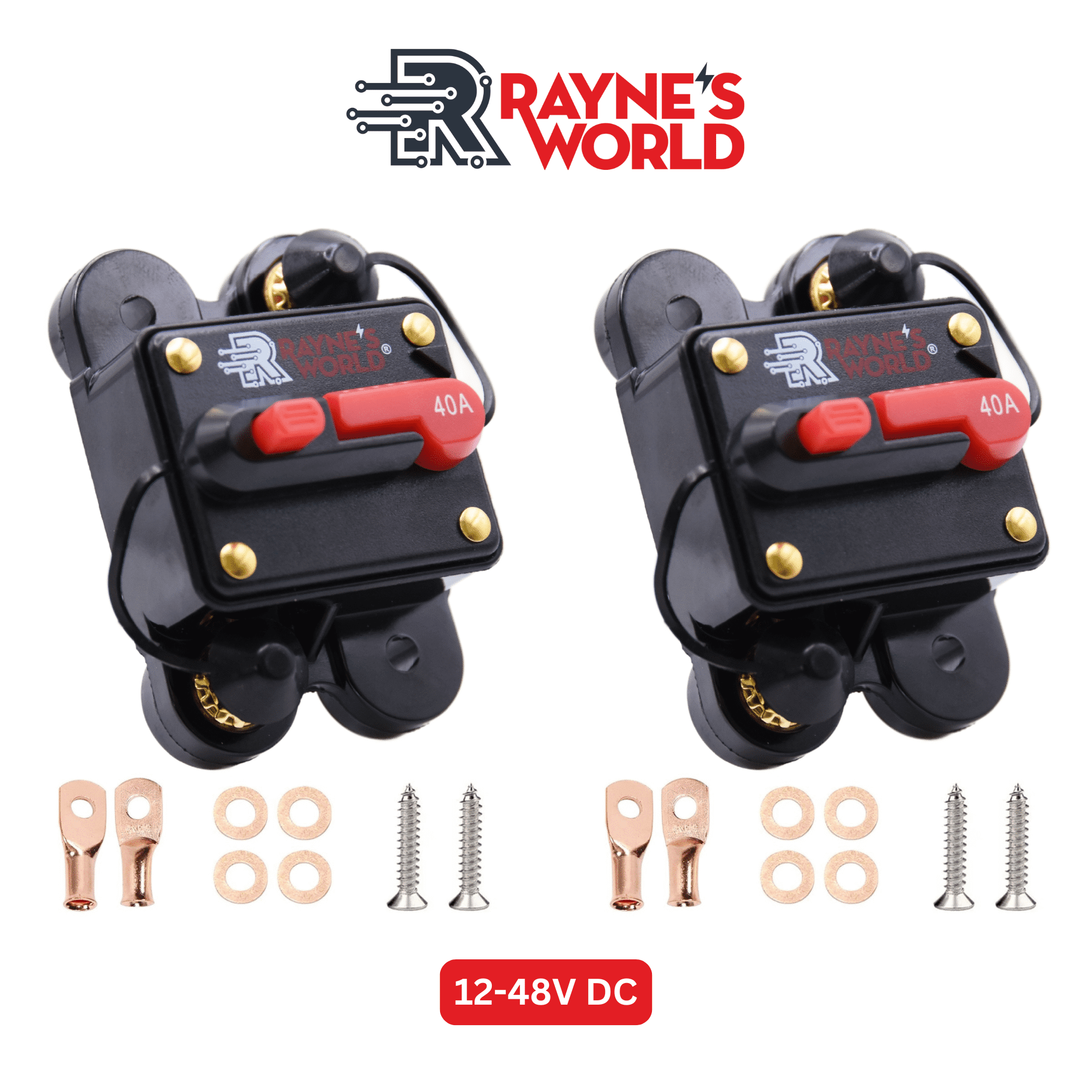 Rayne's World 40 Amp 12V-48V DC Waterproof Circuit Breaker with ...