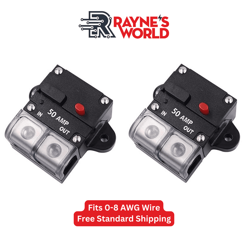 Rayne's World 2 PACK 50 Amp 12V-48V DC Inline Circuit Breaker with Dust ...