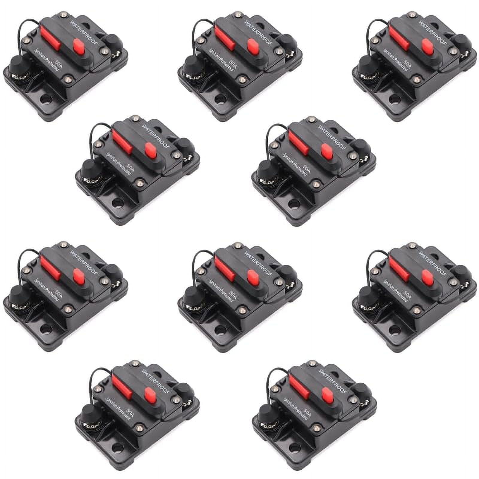 Rayne's World 50 Amp (10 Pack) 12V-48V DC Waterproof Circuit Breaker ...