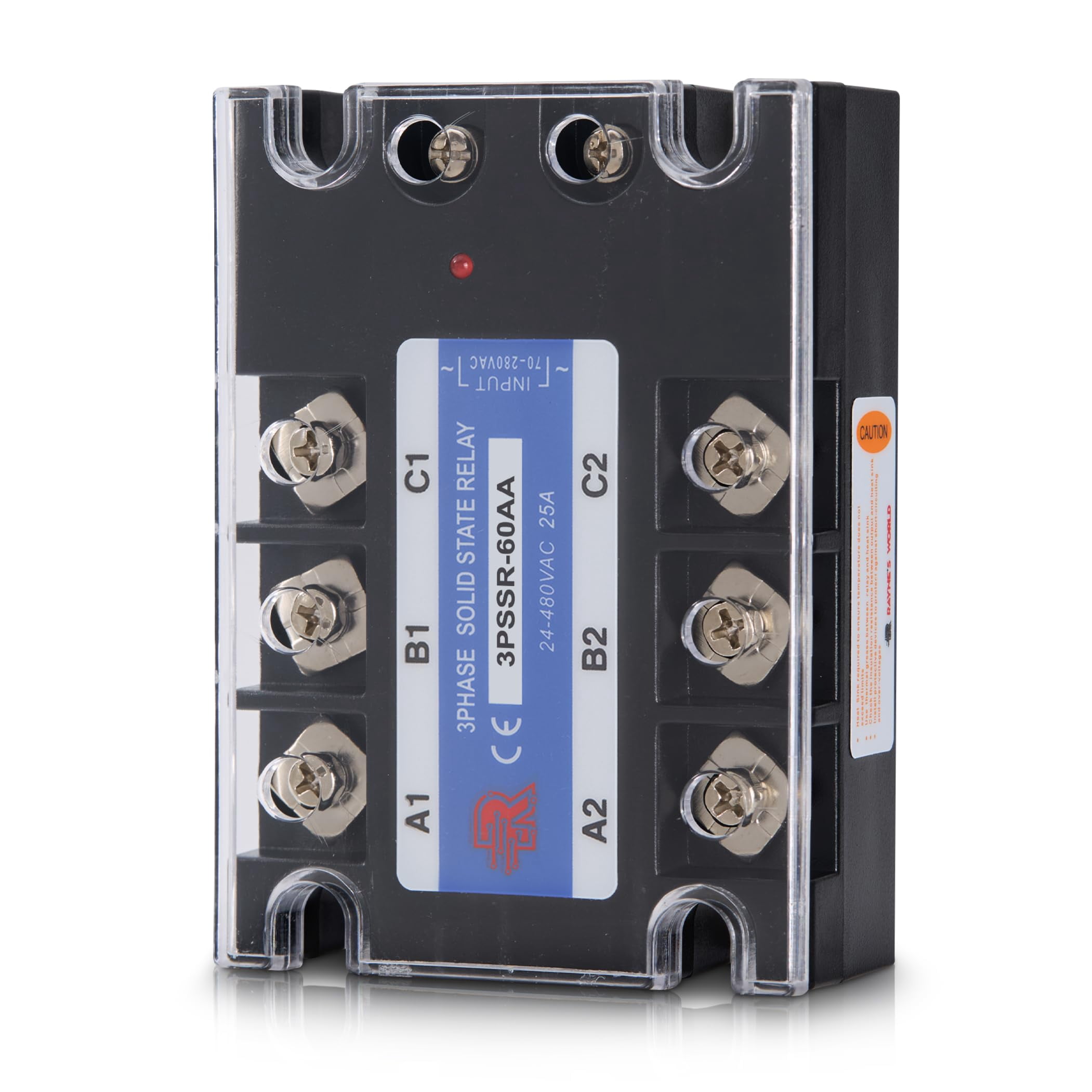 Rayne's World 60A AA (AC to AC) Solid State Relay Module, 3 Phase SSR ...