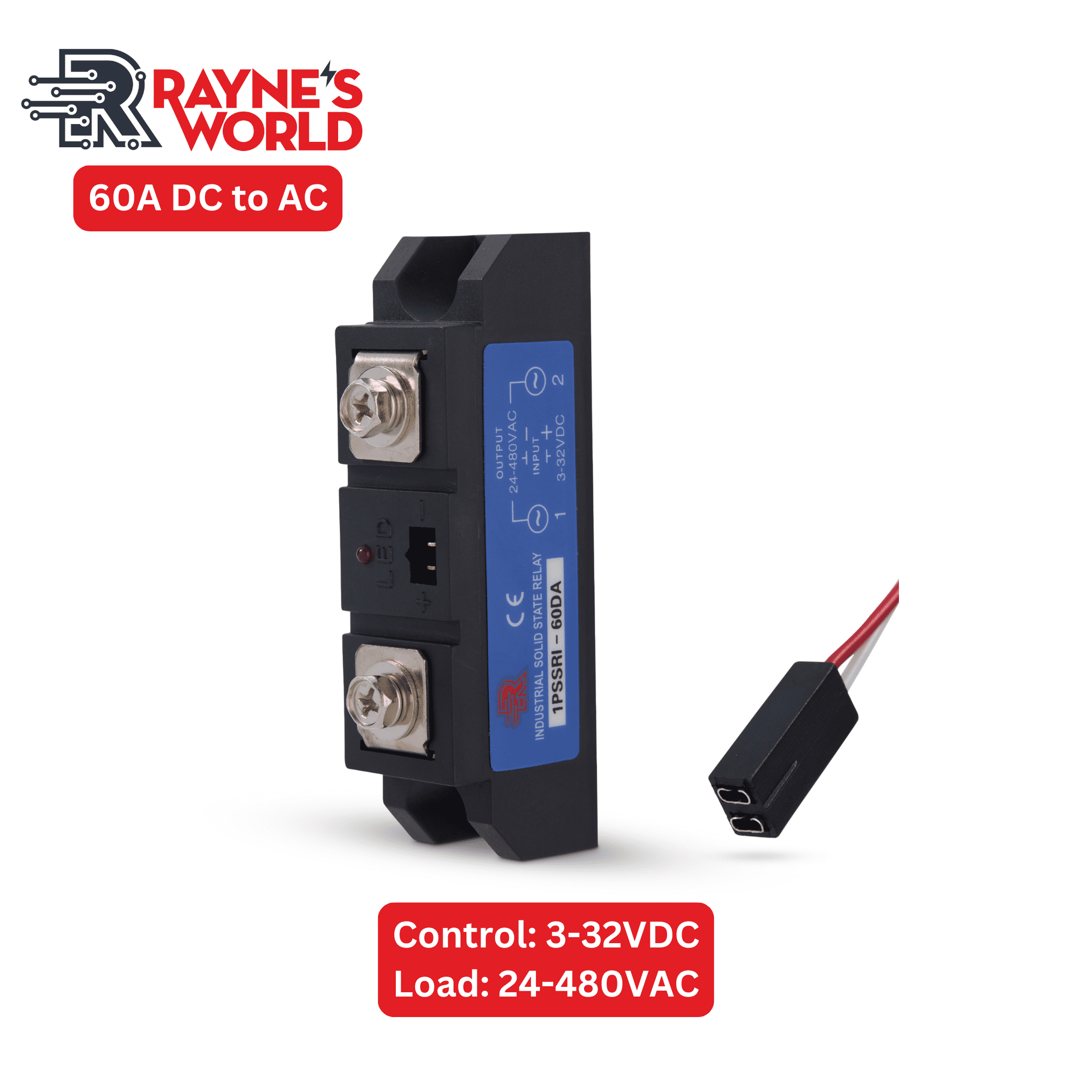 Rayne's World 60A DA (DC to AC) Industrial Solid State Relay Module ...