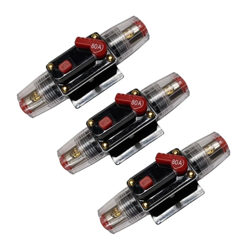 Rayne's World 80 Amp (3 Pack) 12V-48V DC Inline Waterproof Circuit ...