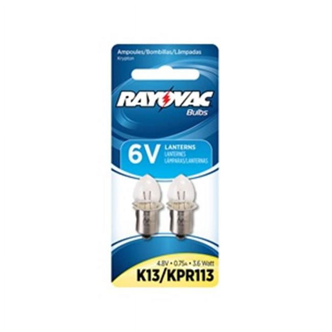 Rayovac 620-K13-2TB Krypton Bulb For 4D Flashlights Or 6V Applications ...