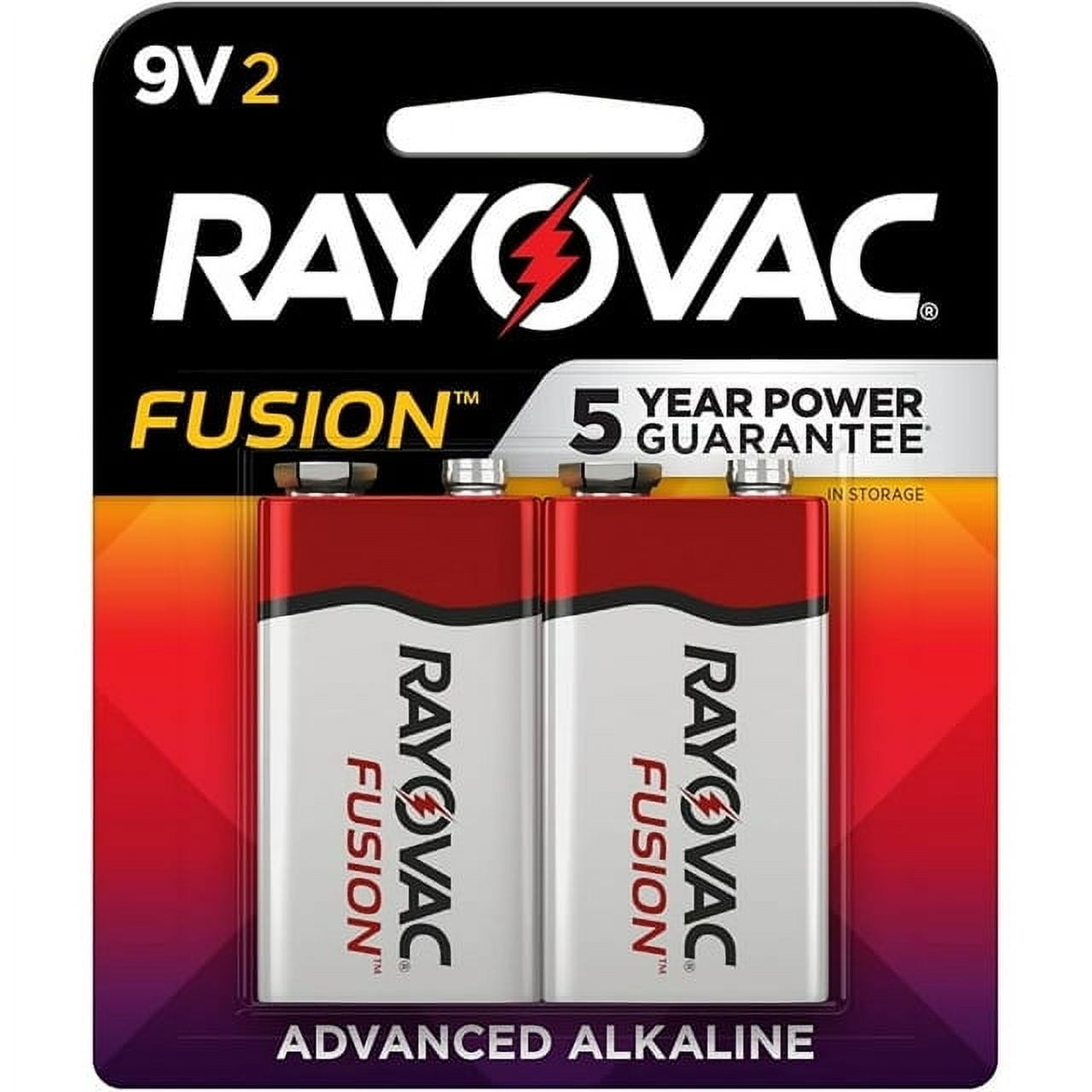 Rayovac 9V Batteries, Fusion Premium 9 Volt Battery Alkaline, 2 Count ...