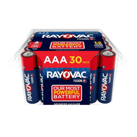 Rayovac Fusion Premium AAA Alkaline Batteries (30 Pack), High ...