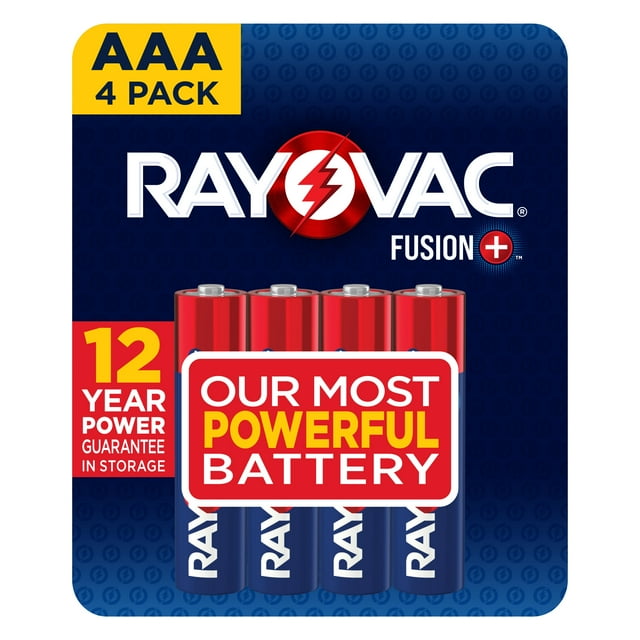 Rayovac Fusion AAA Batteries (4 Pack), Triple A Alkaline Batteries ...