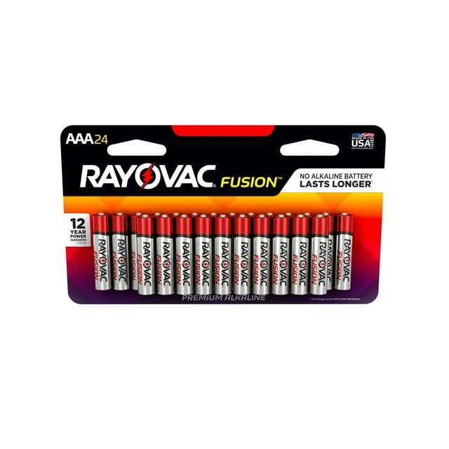 Rayovac Fusion Advanced Alkaline, AAA Batteries, 24 Count - Walmart.com