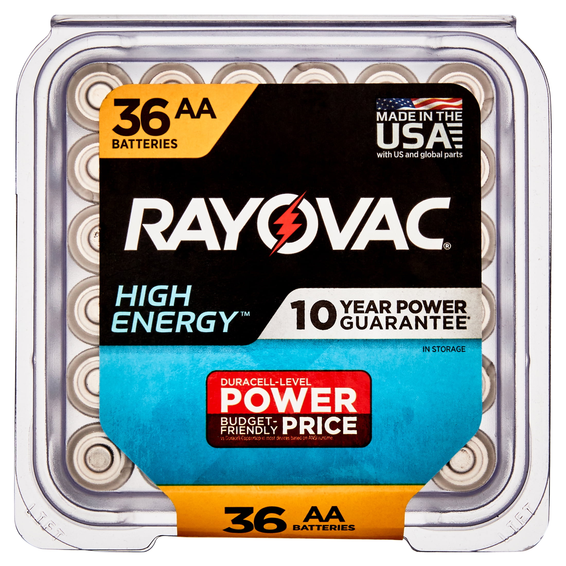 Rayovac High Energy AA Batteries (36 Pack), Double A Batteries ...
