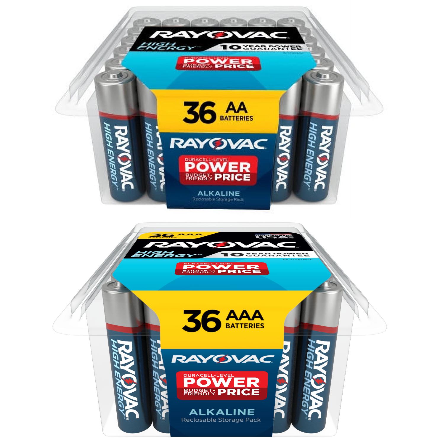 Rayovac Rechargeable 4 AA 1350mAh and 4 AAA 600mAh NiMH Batteries ...
