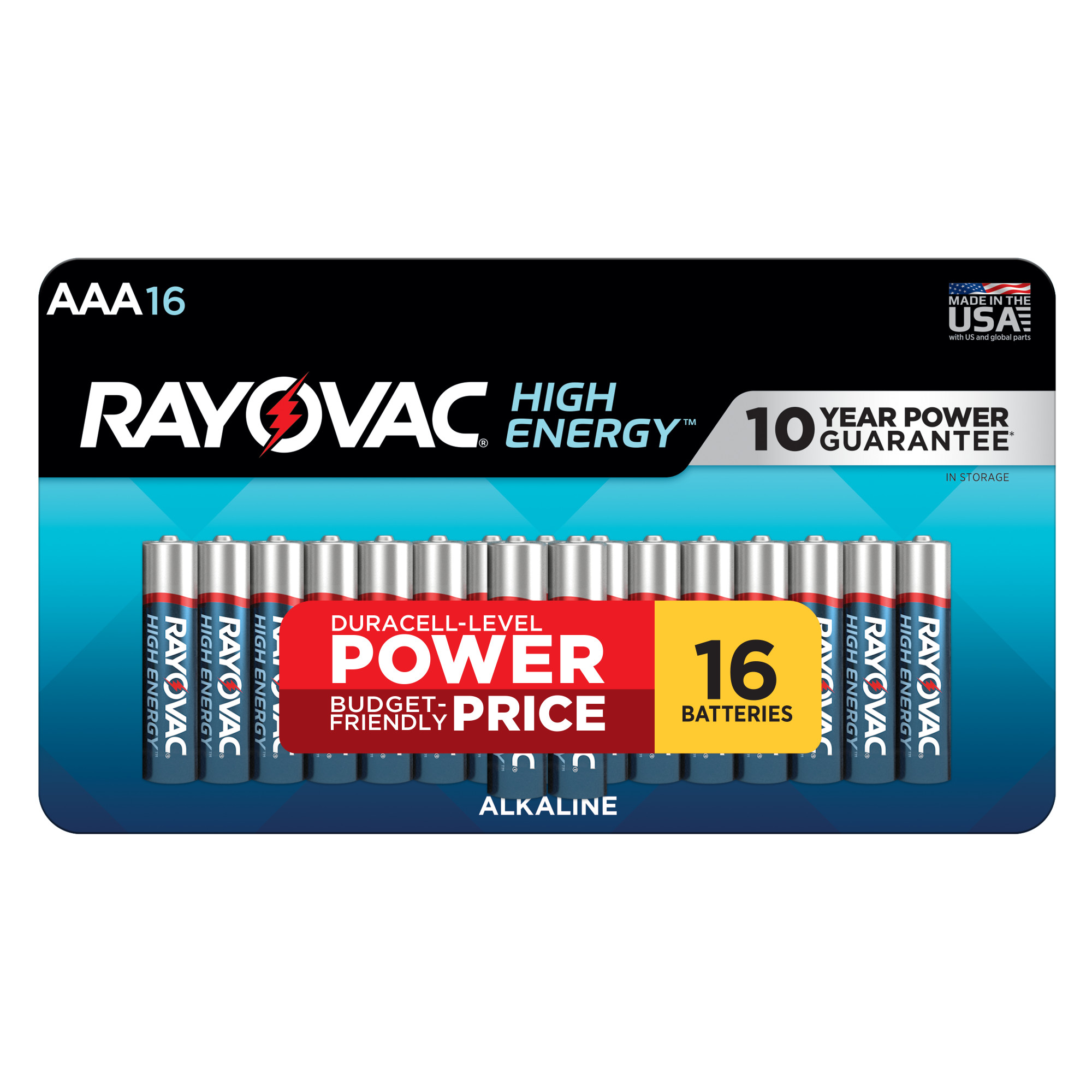 Rayovac High Energy AAA Batteries (16 Pack), Triple A Batteries ...