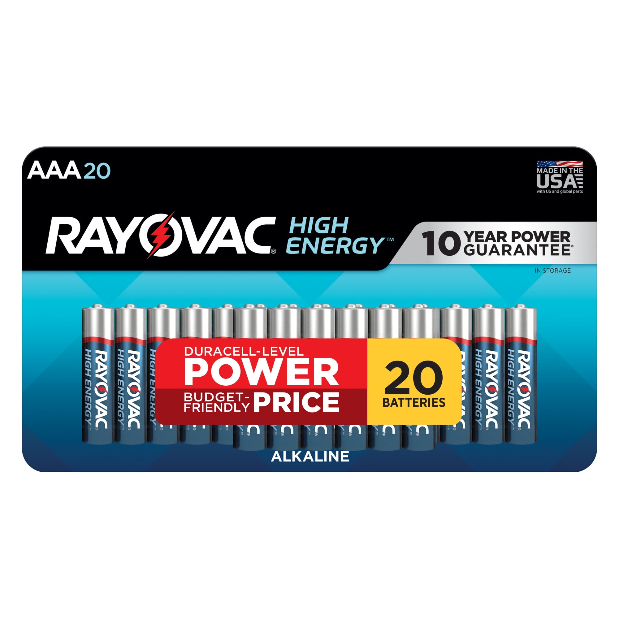 Rayovac High Energy AAA Batteries (20 Pack), Triple A Batteries ...