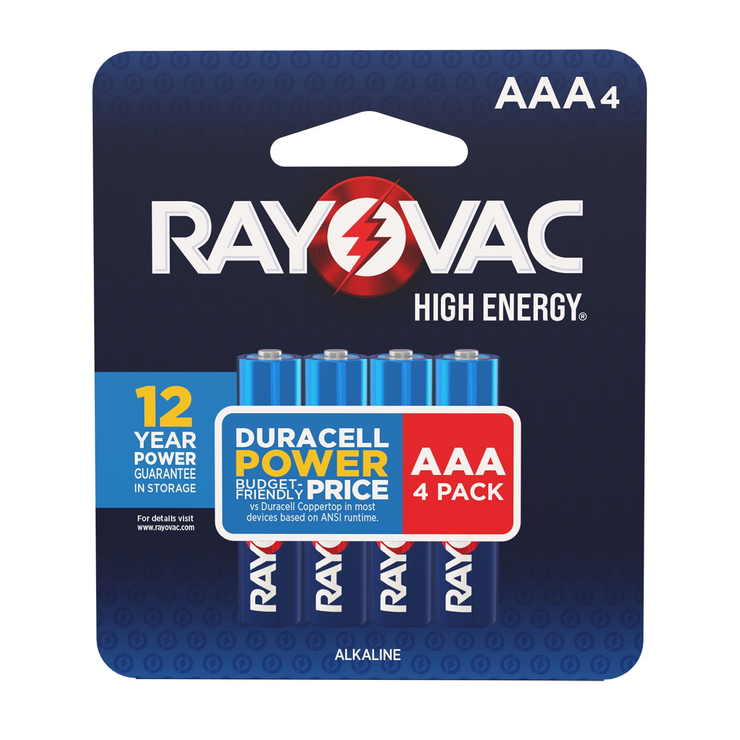 Rayovac High Energy AAA Batteries (4 Pack), Alkaline Triple A Batteries ...