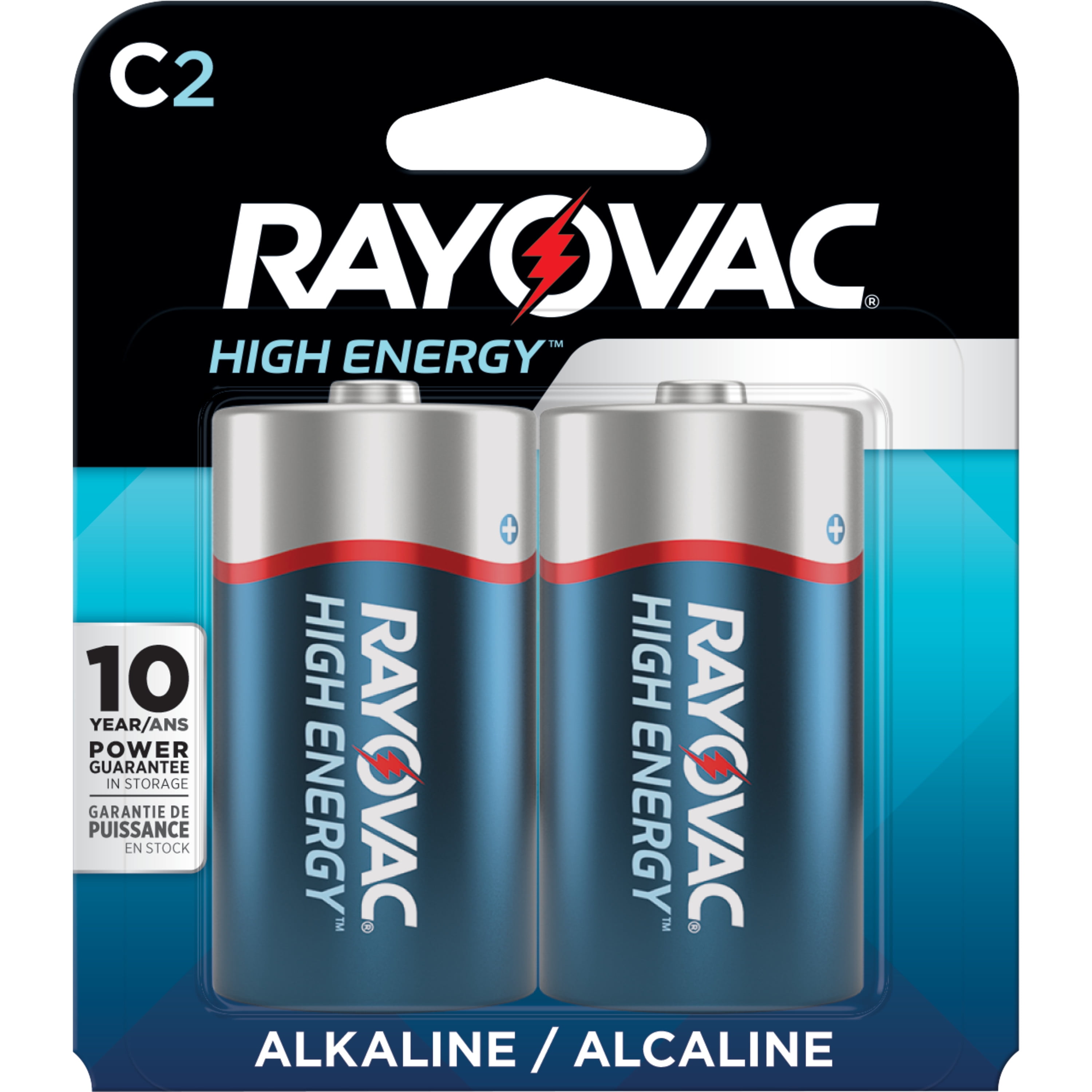 Rayovac High Energy C Batteries (2 Pack), Alkaline C Cell Batteries ...