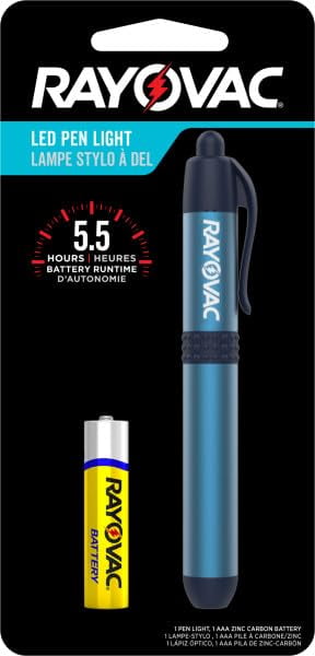 Rayovac LED Pen Light, Pocket Clip and 1 AAA C30 - Walmart.com