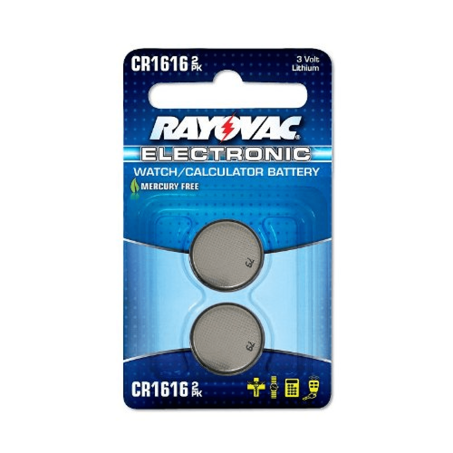 Rayovac Mercury Free 1616 Lithium Battery for Digital or Analog Watches ...
