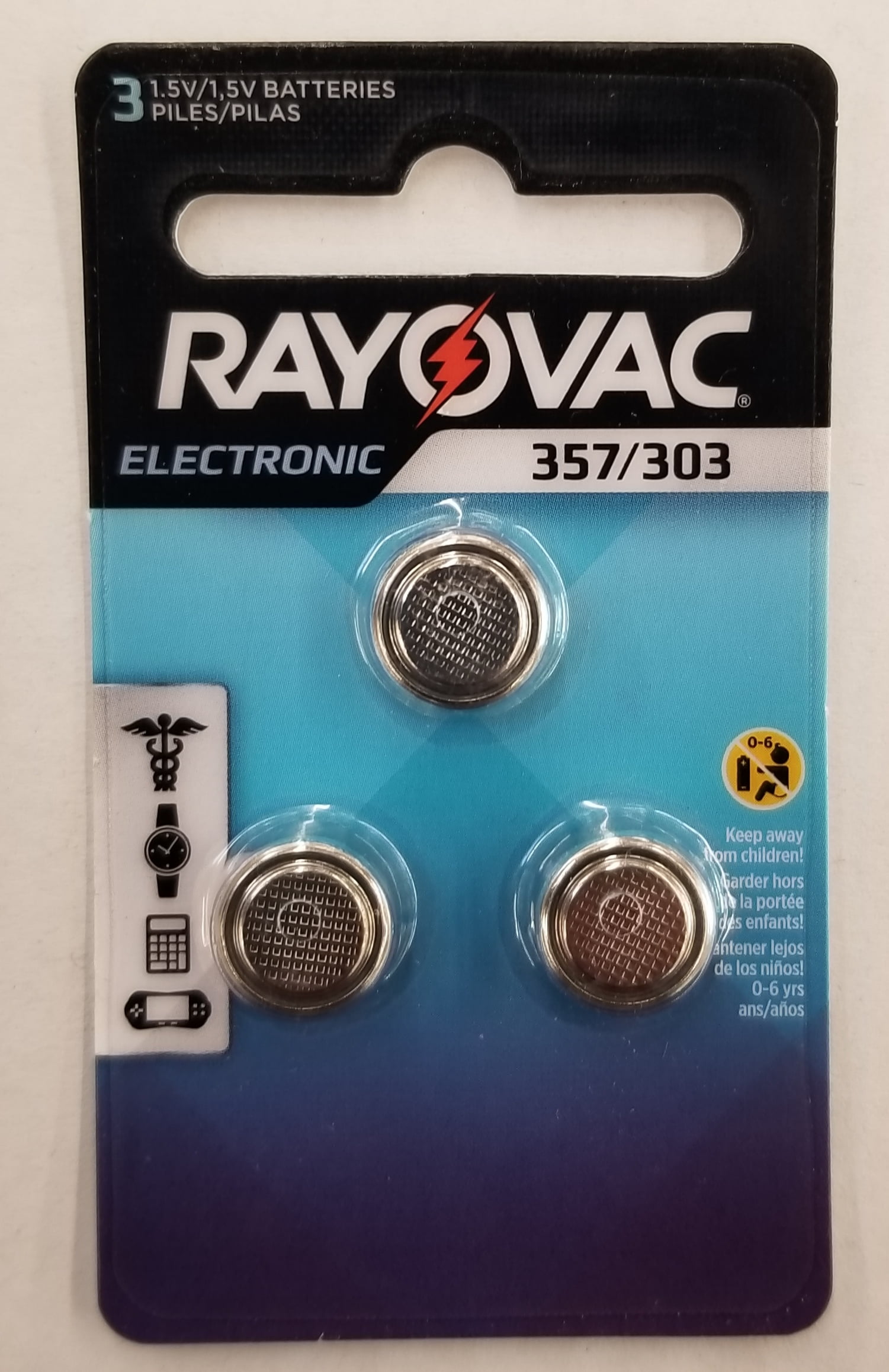 Rayovac Mercury Free 357 Silver Oxide Battery for Use in Analog or ...