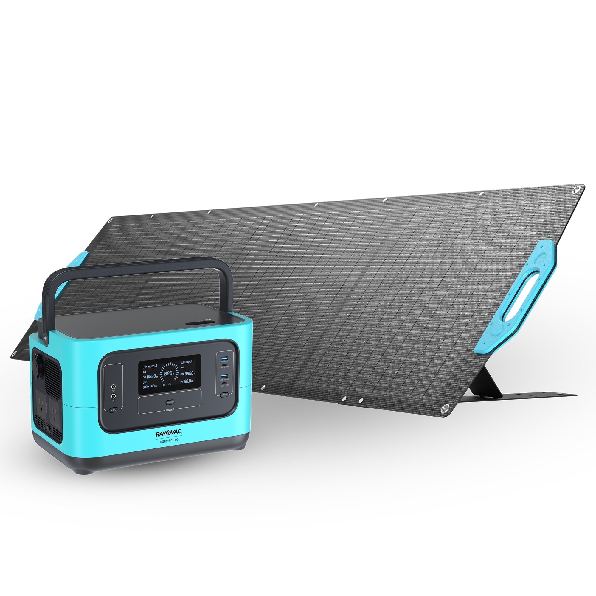 Rayovac Portable Power Station Journey 1000 with Sun Snare 200, 1008Wh ...