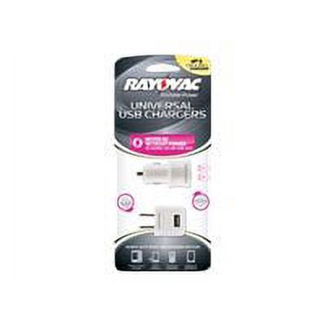 Rayovac Portable Power Universal USB Car/Wall Charger Combo Pack ...