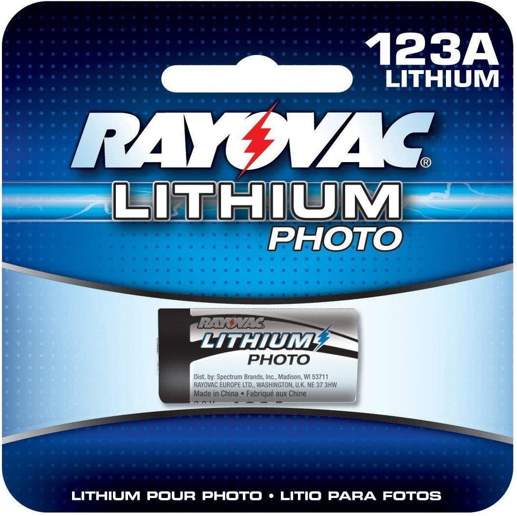 Rayovac RL123A-1 3-Volt Lithium 123A Photo Battery, Single Camera ...