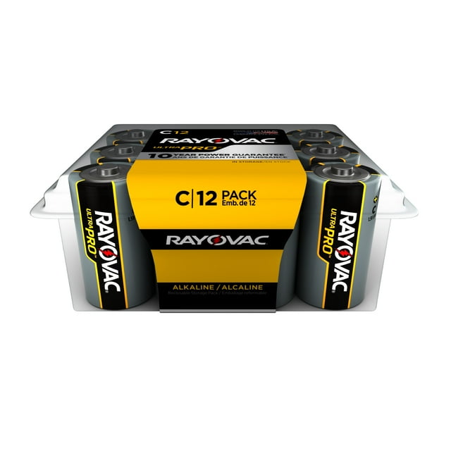 Rayovac Ultra Pro Alkaline C Batteries, 12 Pack - Walmart.com