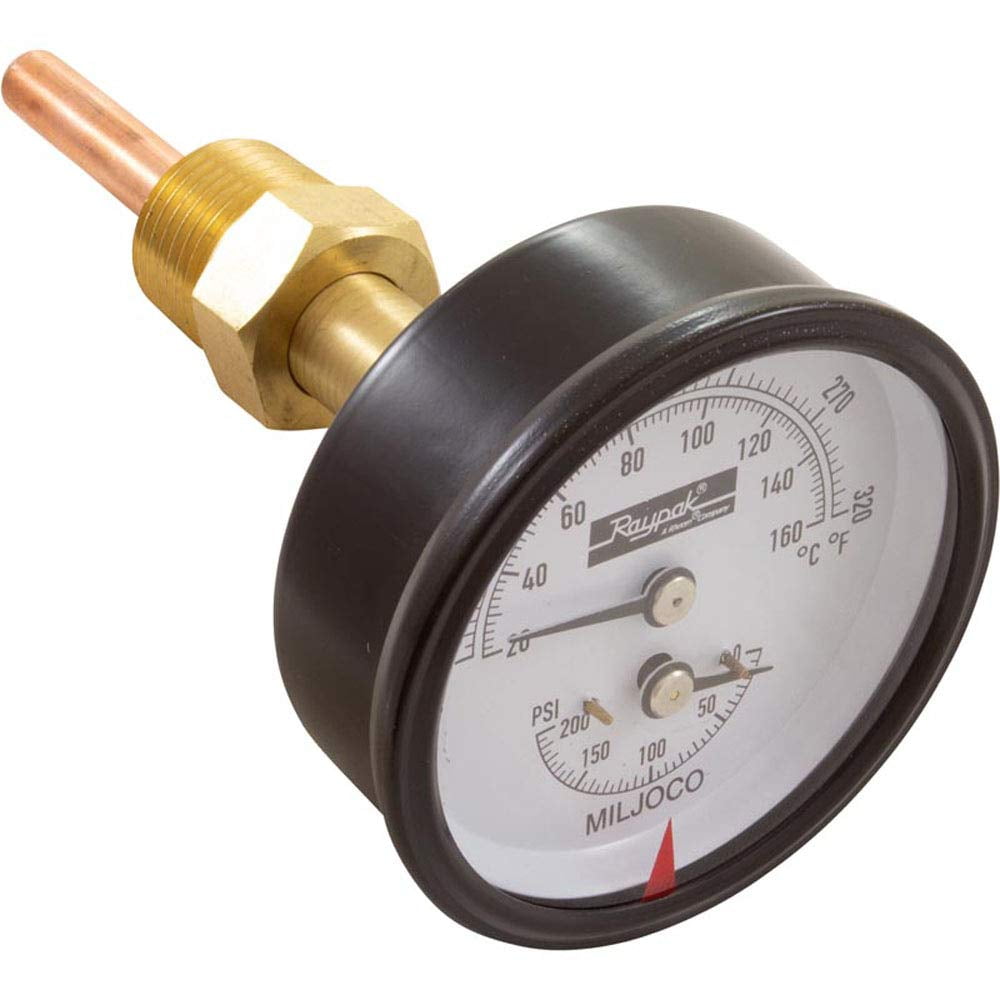 Raypak 007399F TandP Gauge 60/320f 0/230 1/2 Inch BTM - Walmart.com