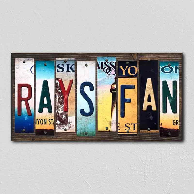 Rays Fan License Plate Tag Strips Novelty Wood Signs WS-418 8" x ...