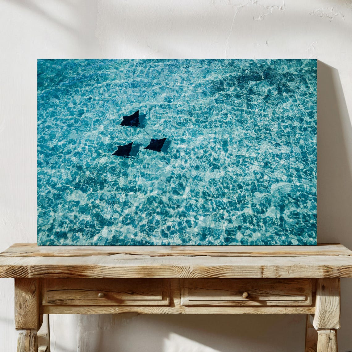 Rays In The Ocean Poster, Ocean Lover Wall Art, Beach House Decor ...