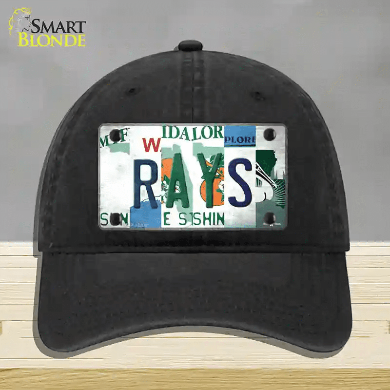 Rays Strip Art Novelty License Plate Hat Tag Unconstructed Cotton Black ...
