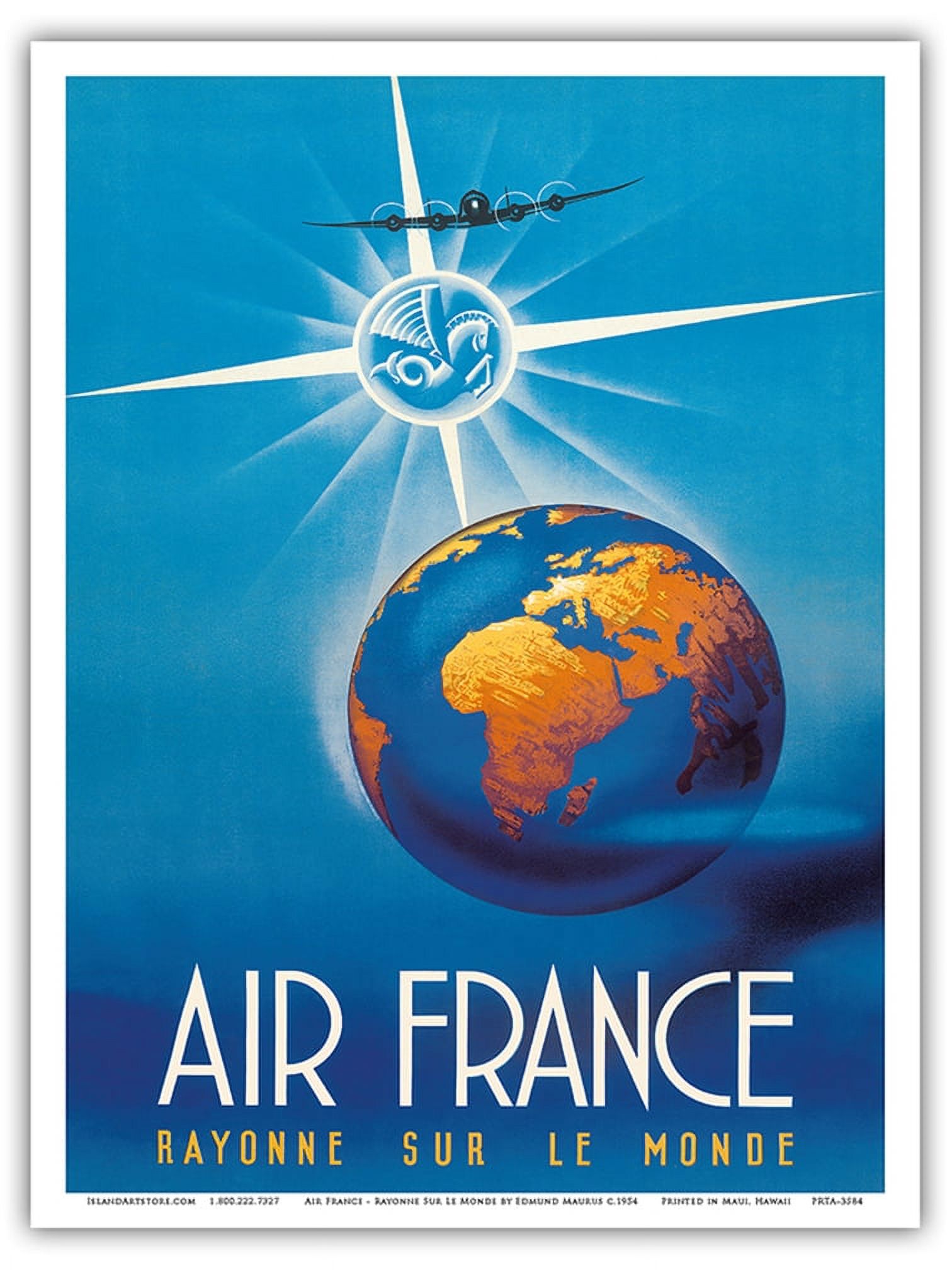 Rays on the World (Rayonne Sur le Monde) - Vintage Travel Poster by ...
