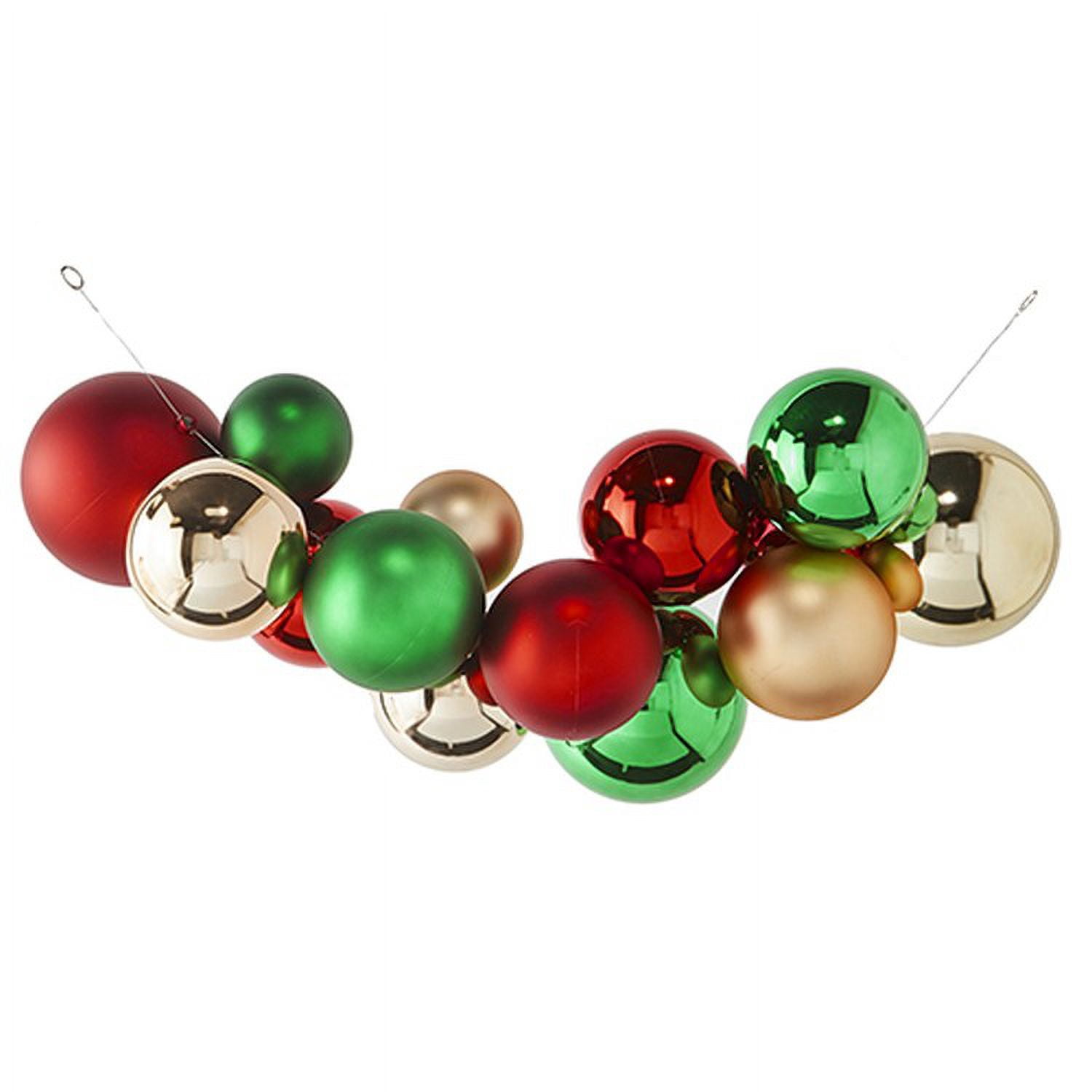 Raz Imports 2022 Ball Garlands 5' Red, Green And Gold Chunky Ball ...