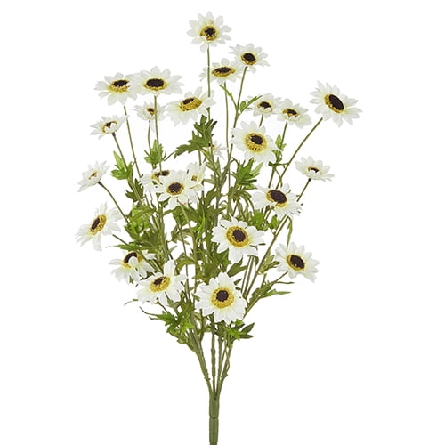 Raz Imports 2023 The Gardens 25" White Black-Eyed Susan Bush - Walmart.com