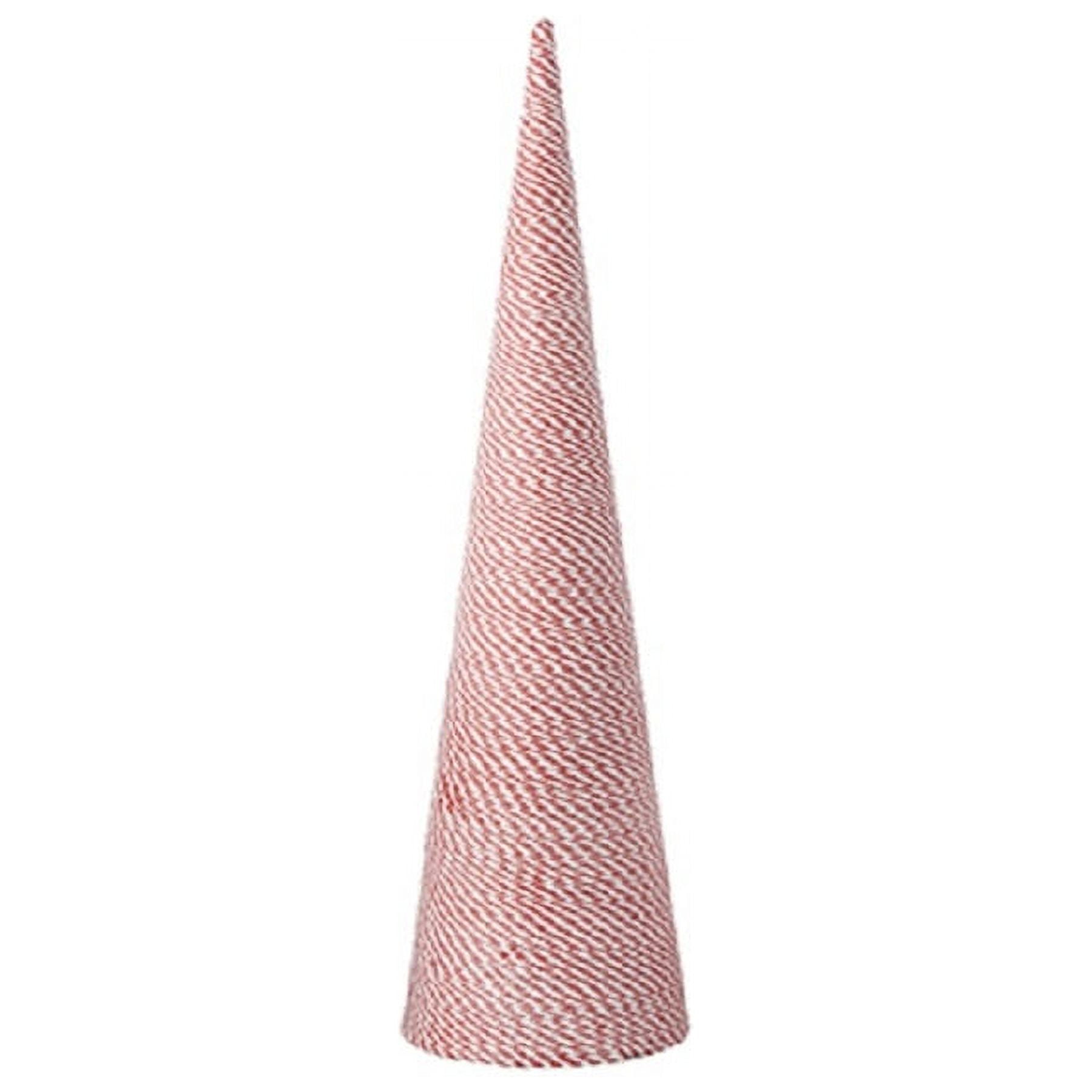 Raz Imports 23.5" Red and White Striped Rope Cone Tree (4206906MD ...