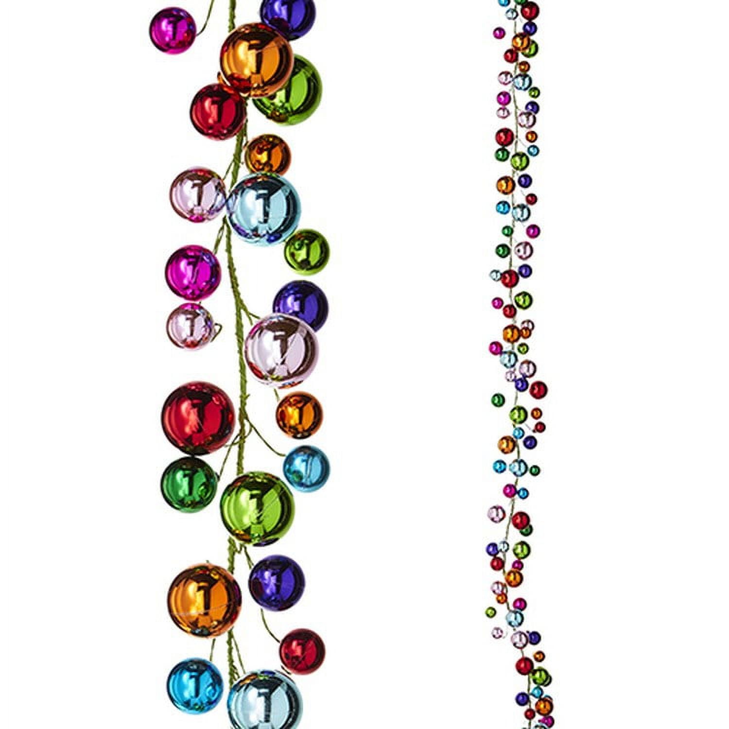 Raz Imports Colorful Christmas Ball Garland, 6 Feet Long, Multi-Colored ...