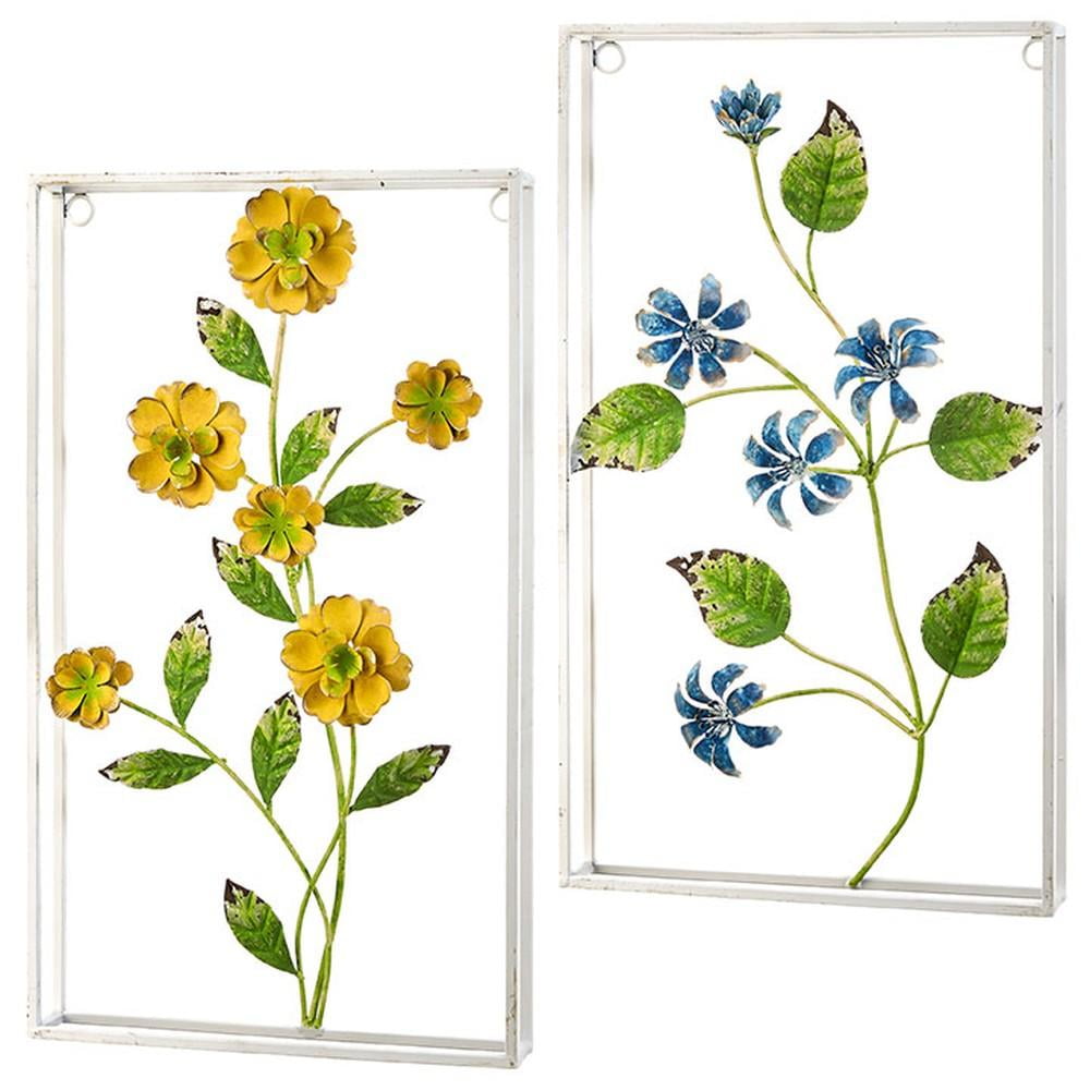 Raz Imports Home Sweet Home 16" Flower Wall Art, Assortment of 2 ...