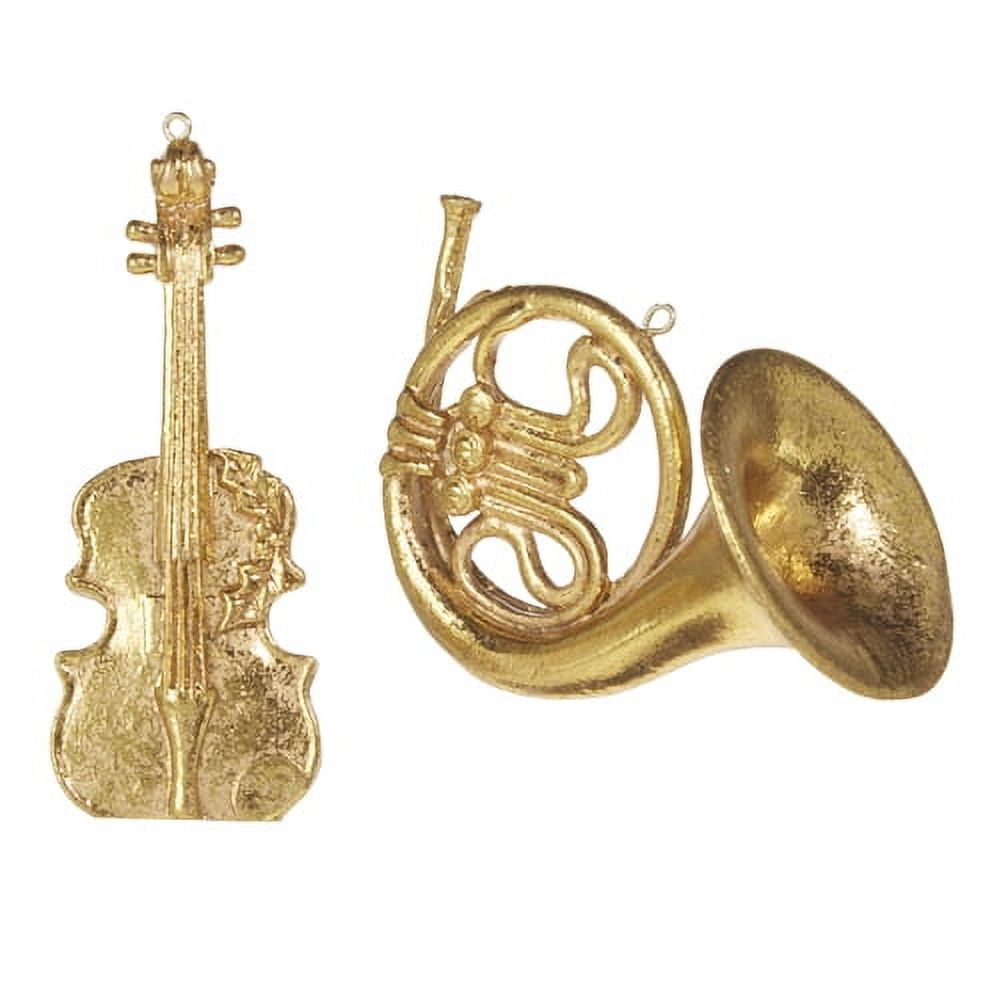 Raz Imports Ornament, Gold Instruments - Set of 2 (4316163) - Walmart.com