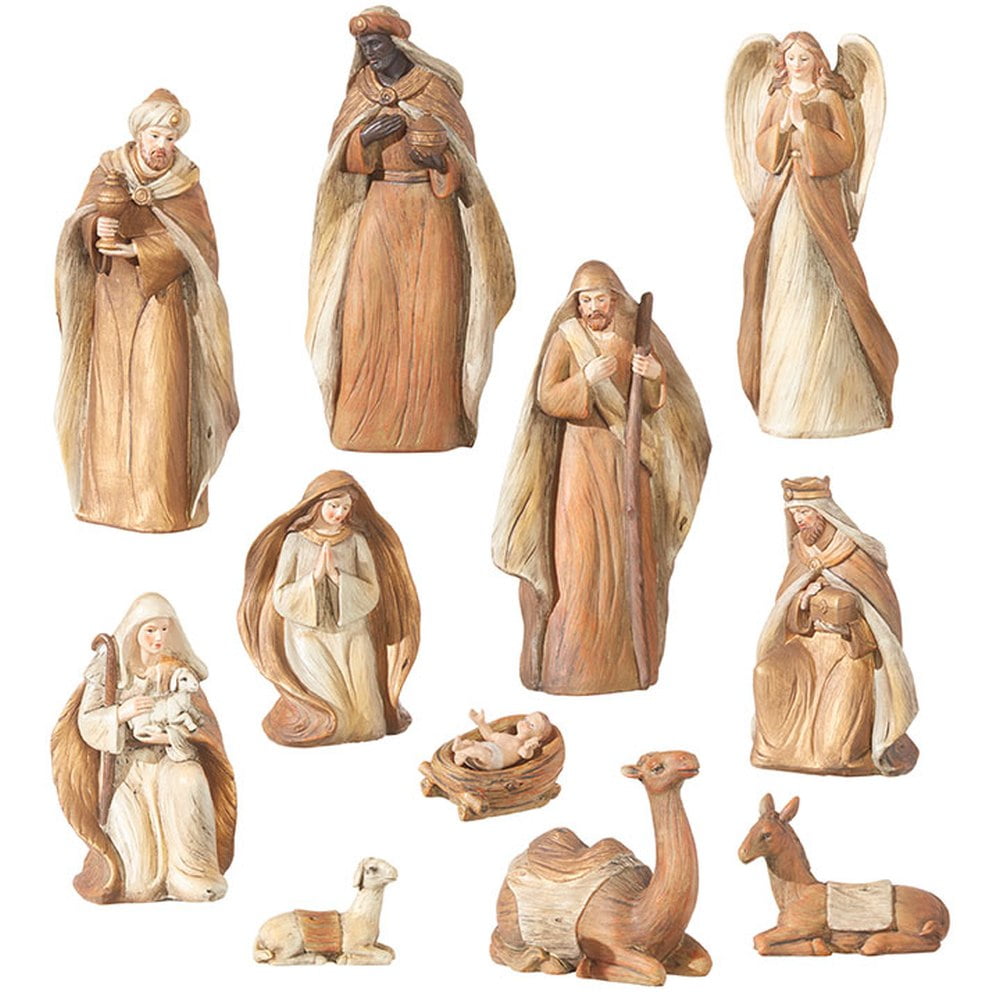Raz Imports Pinecone Lodge 9.5" Nativity, Set of 11 - Walmart.com