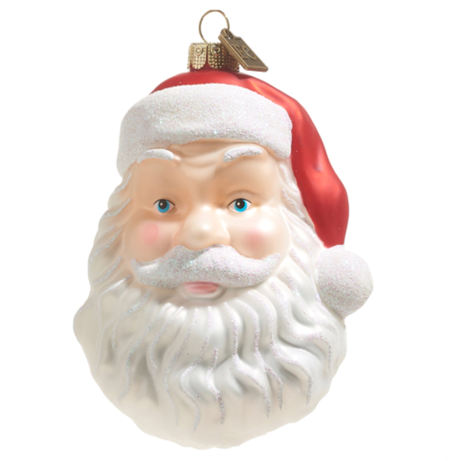 Raz Imports Santa Claus Face Blow Mold Christmas Ornament 4 Inch ...