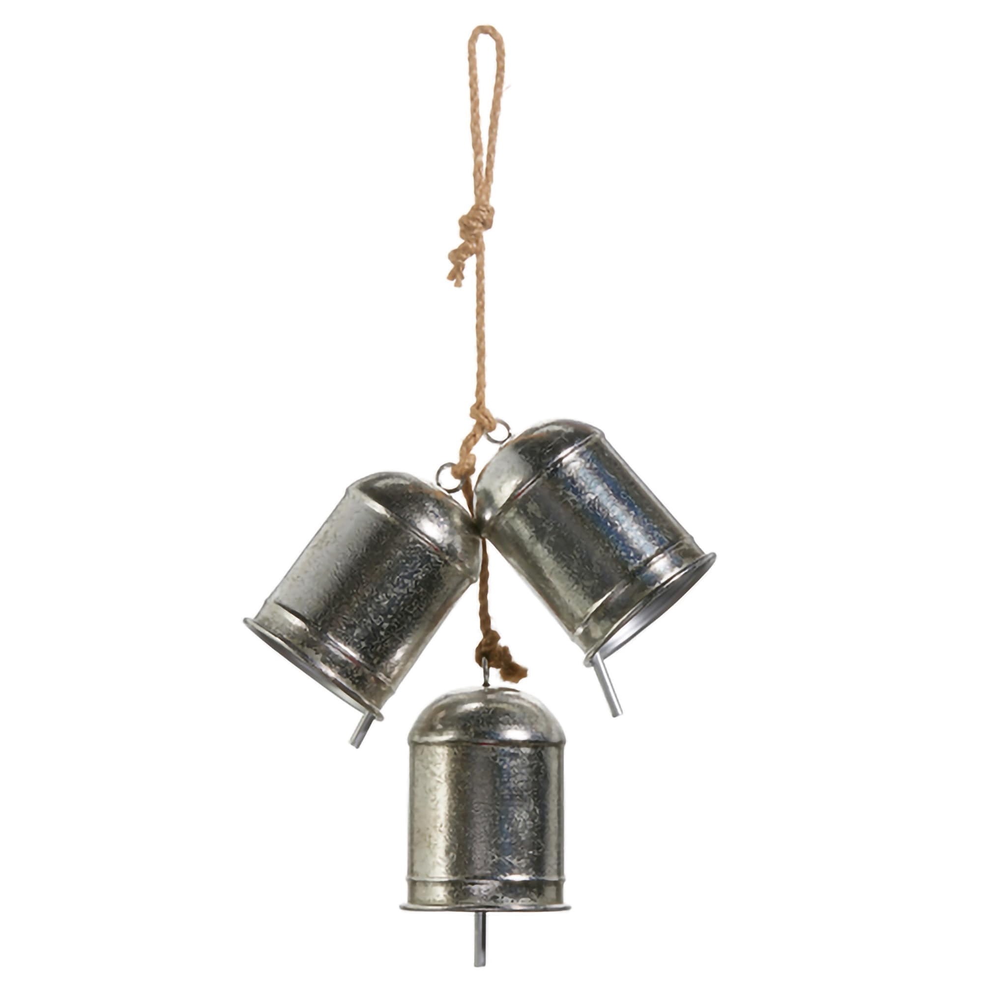 Raz Imports String of Vintage Silver Bells Hanging Ornament, 12-inch ...