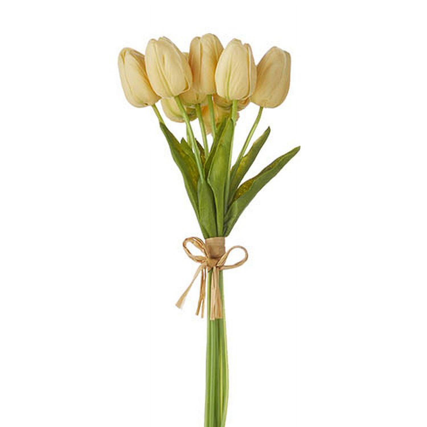 Raz Imports The Cottage 15" Real Touch Butter Yellow Tulip Bundle ...
