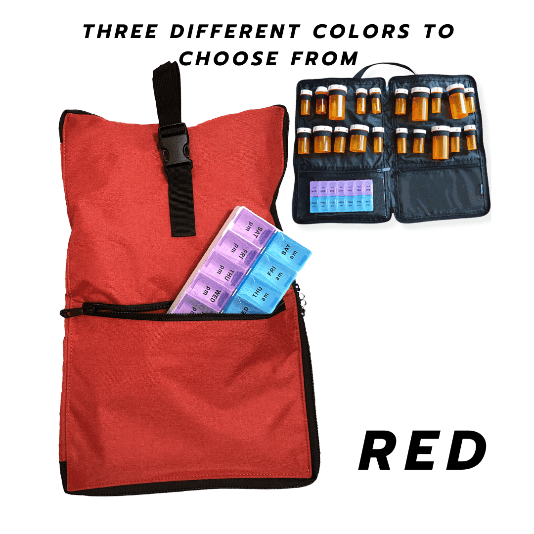 Razbag Travel Medication Bag, Lockable Organizer, 20 Bottles + Pill Box ...
